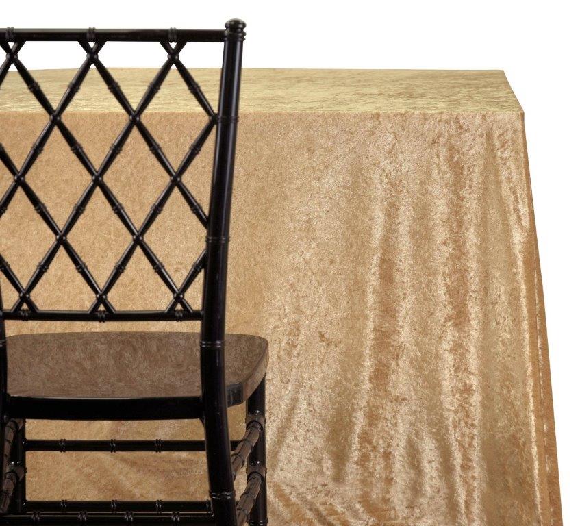 Crushed Tan Velvet – Table Linen
