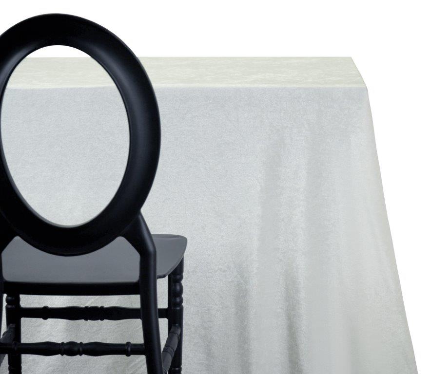 Crushed Velvet White – Table Linen